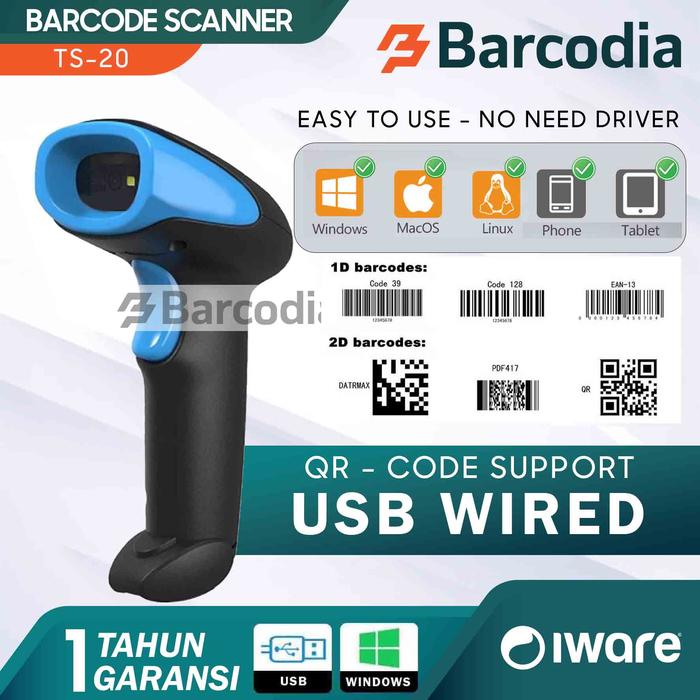 Jual Scanner Barcode USB Wired 2D Iware TS-20 / TS20 / TS 20 QRcode ...