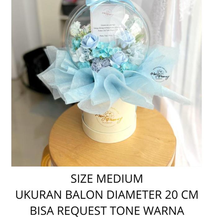Jual MAGICAL BLOOM BOX - BUKET BALON BOX BUNGA DI DALAM BALON FLOWER ...