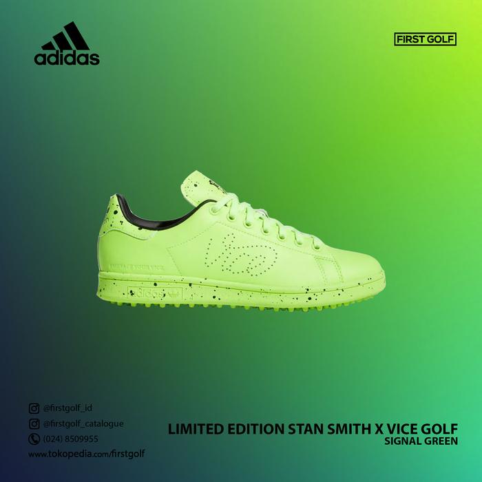 Jual VICE GOLF ADIDAS X STAN SMITH GOLF SHOE - Neon Lime, 41 - Kota ...