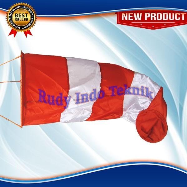 Jual Kain Windsock-Arah Angin 60 cm x 150 cm x 30 cm Orange Putih - Kota Tangerang - Rudy Indo ...