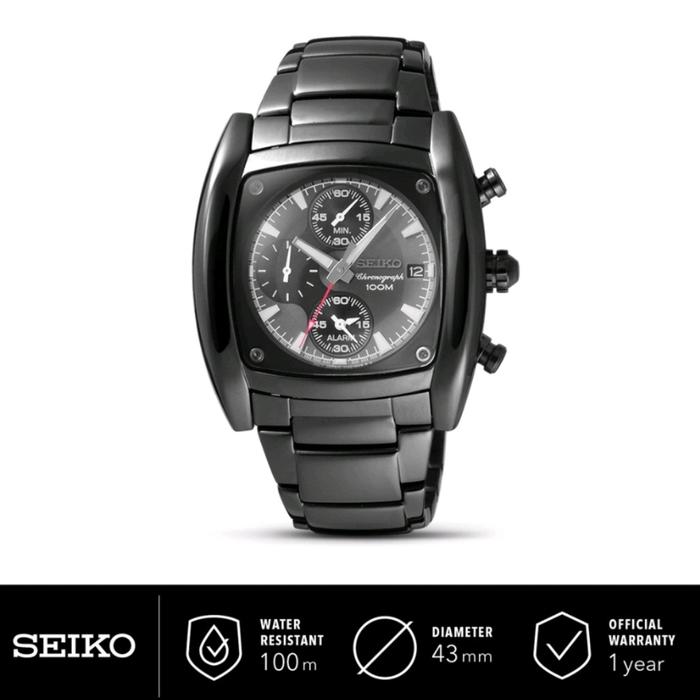 Jual Jam Tangan Seiko SNAB01P1 Chronograph Alarm 7T62 WR100M Quartz ...