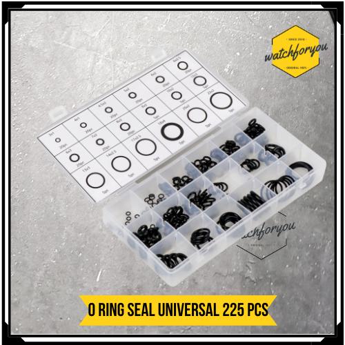 Jual BOX ST ORING SEAL KARET RUBBER O RING NITRILE LENGKAP 225 PCS HITAM - 215 PCS - Kota ...