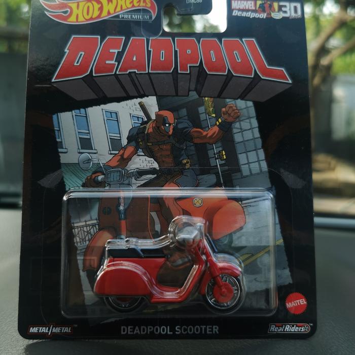 Jual Hot Wheels Deadpool Scooter merah kuning retro movie HotWheels ...