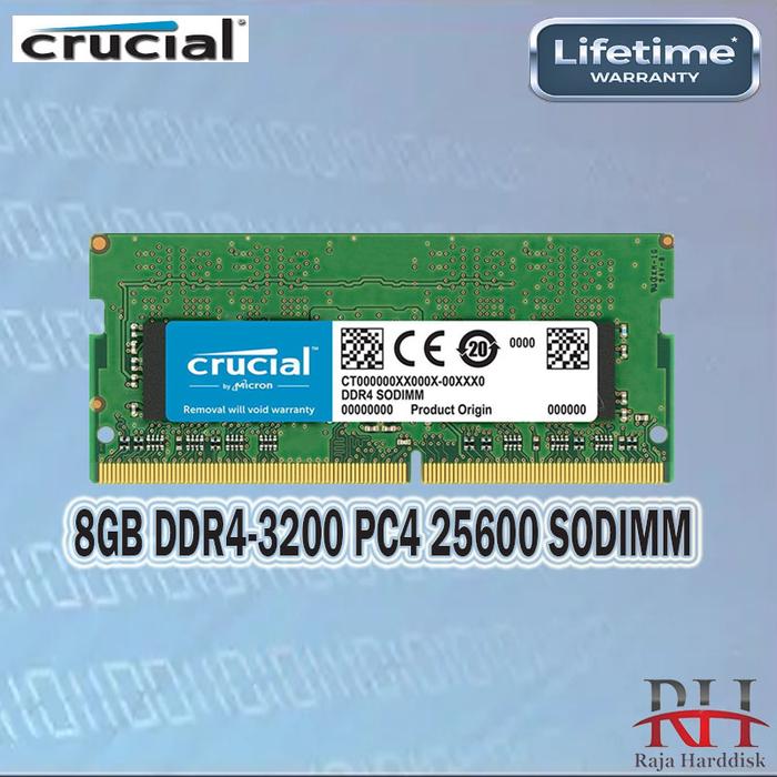 Jual CRUCIAL MEMORY RAM SODIM 8GB DDR4-3200 PC4 25600 SODIMM - Jakarta ...