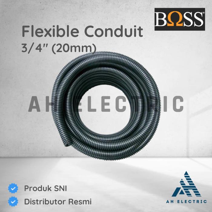 Jual Selang Flexibel Conduit 20 mm2 BOSS Hitam / Fleksibel / Flexibel ...