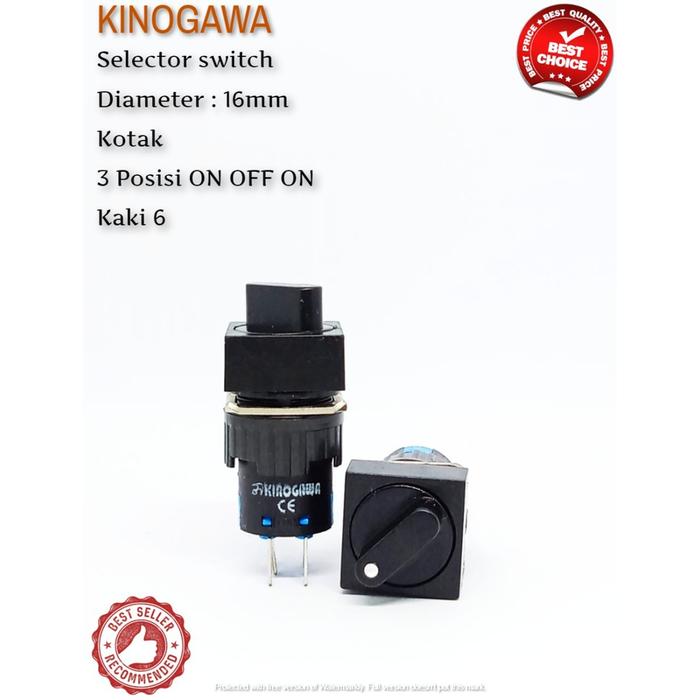 Jual Selector switch 16mm 3Posisi Kotak - KINOGAWA - Jakarta Barat ...