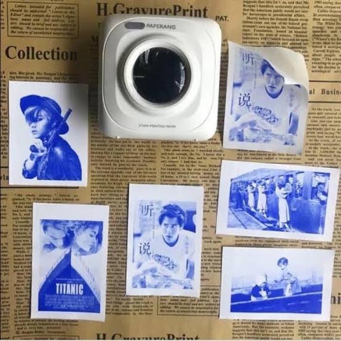 Jual KERTAS STICKER THERMAL paperang peripage mini printer print biru ...