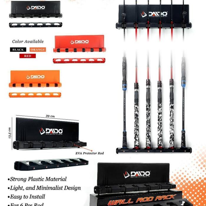 Jual Wall Rod Rack/ Rak Joran daido isi 6 joran rack dinding - Kab ...