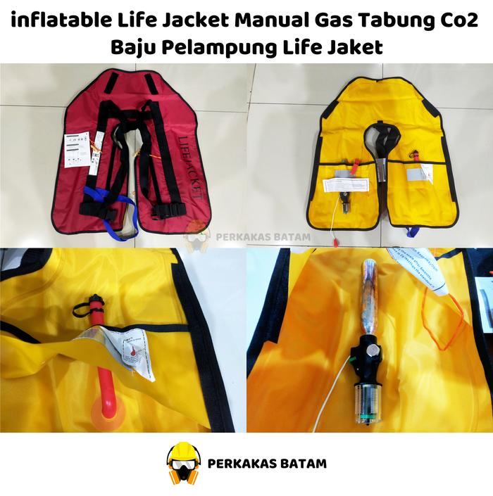 Jual inflatable Life Jacket Manual Gas Tabung Co2 Baju Pelampung Life ...