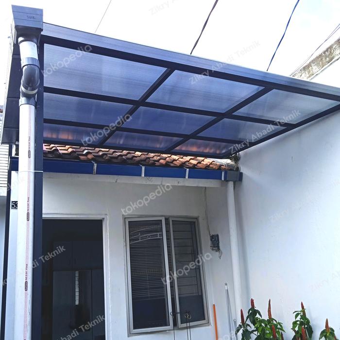 Jual canopy kanopi besi holo 40x40 dengan atap polycarbonate - Jakarta ...