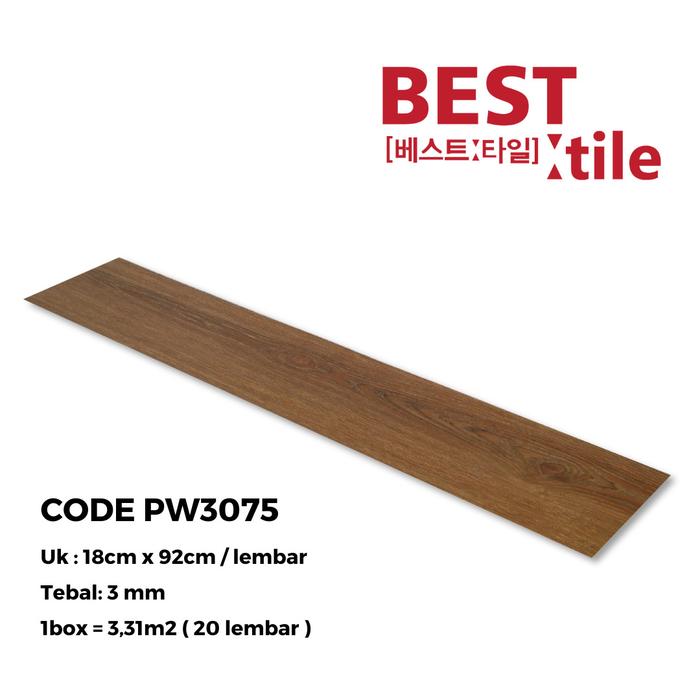 Jual Vinyl Lantai Best Tile Tebal 3mm / Vinyl Motif Kayu Perlembar ...