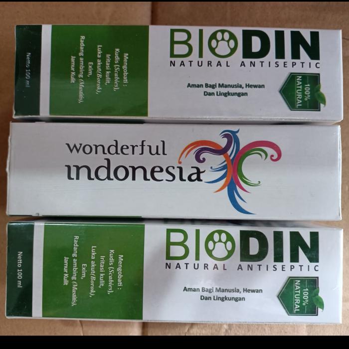 Jual Biodin spray 100 ml obat jamur scabies parasit penyakit kulit luka ...