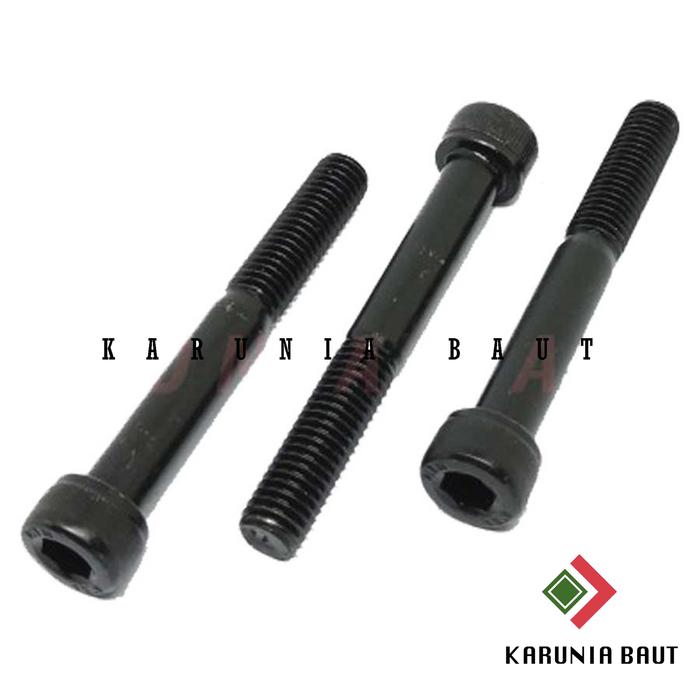 Jual BAUT L BAJA HITAM M24 GRADE 12.9 DRAT 24 MM PITCH 3.00 KUNCI L HEX ...