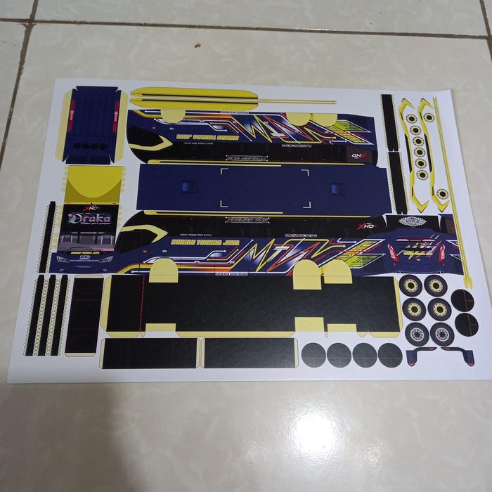 Jual pola paperbus beserta alas bus bis Sudiro Tungga Jaya STJ Draka ...