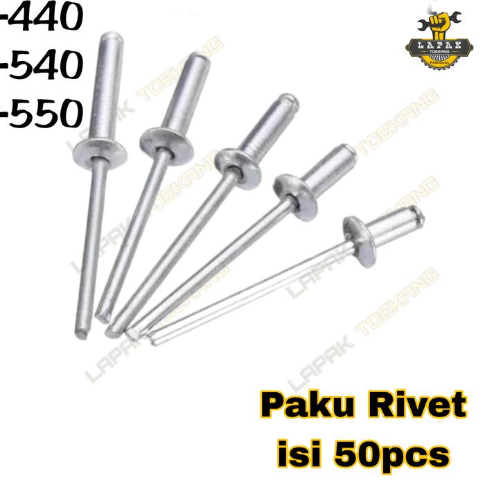 Jual Blind Rivet Paku Rivet Rivetti 440 540 550 isi 50pcs / pack - Kab ...