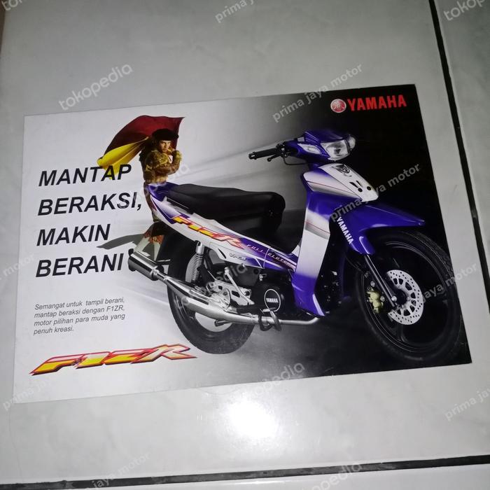 Jual Poster Jadul Antik Brosur Yamaha F1ZR sporty 2003 CW Biru Putih ...