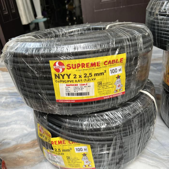 Jual Kabel Supreme Nyy 2x2.5 Hitam Tunggal 50m / Nyy 2x2,5 Supreme 2x2.5mm - Jakarta Pusat ...
