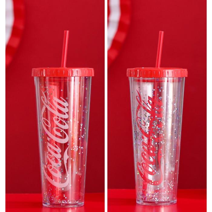 Jual Miniso X Coca Cola Tumbler Ukuran Besar With Gliter 720ml Di ...
