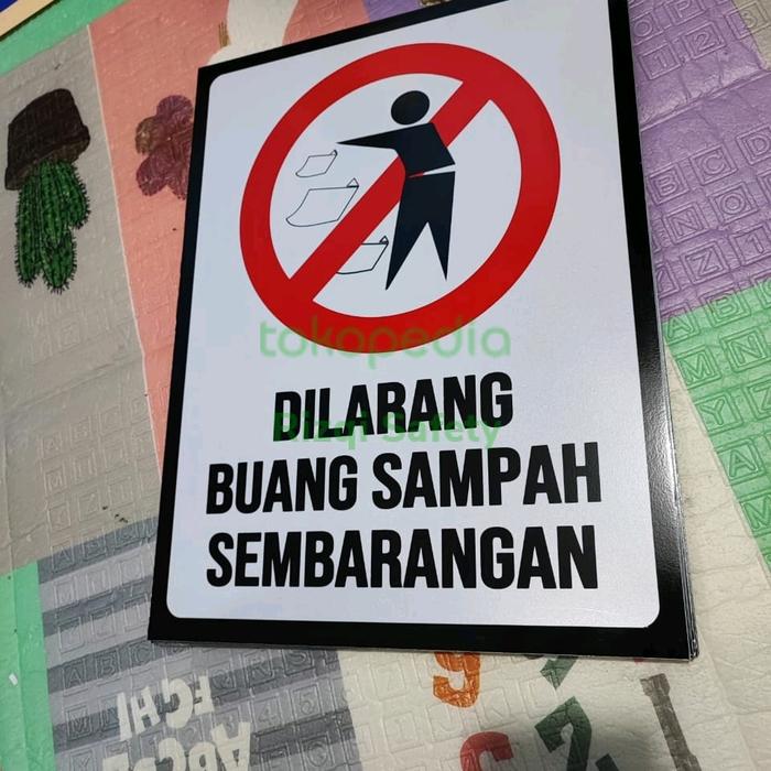 Jual PLAT SIGN RAMBU DILARANG BUANG SAMPAH SEMBARANGAN UKURAN 40×60CM ... Jual PLAT SIGN RAMBU DILARANG BUANG SAMPAH SEMBARANGAN UKURAN 40×60CM ...