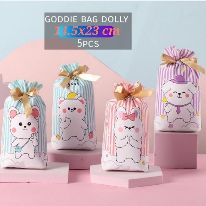 Jual plastik goodie bag serut unik plastik hadiah isi 5/pack MIX-14 ...