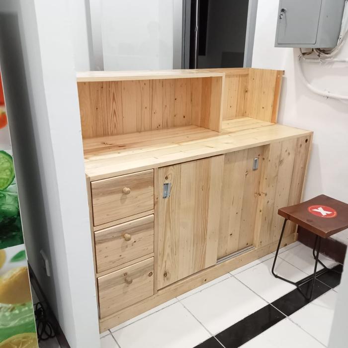 Jual meja bar cafe minimalis pintu sleding kayu jati Belanda - Kota ...