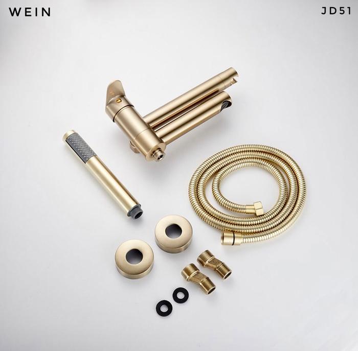 Jual Keran Mandi Bathtub Kran Shower Tembok WEIN JD51 Emas Gold Black ...