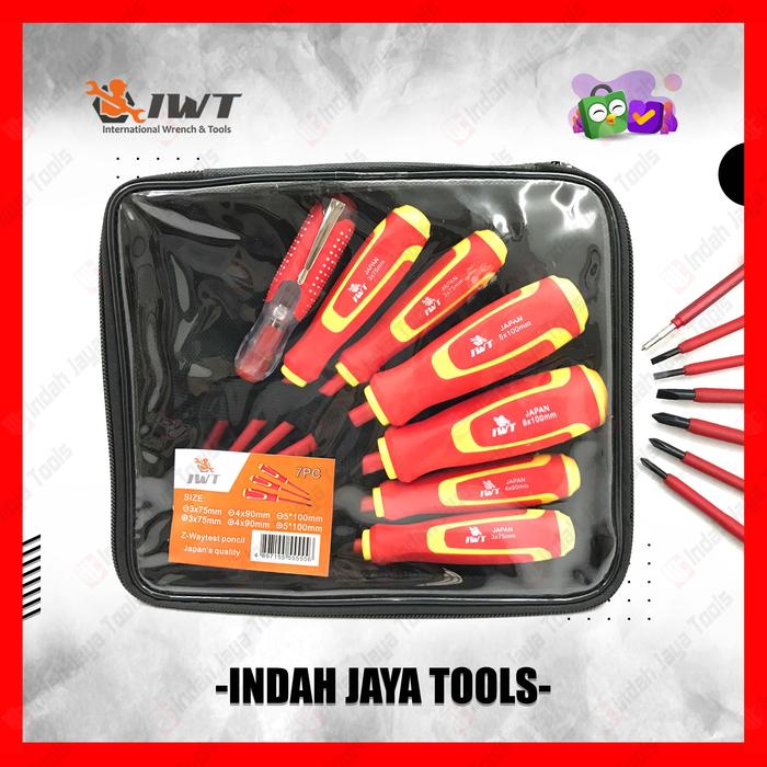 Jual IWT Obeng Listrik Set 7 Pcs - Insulated Screwdriver Set - Kota ...