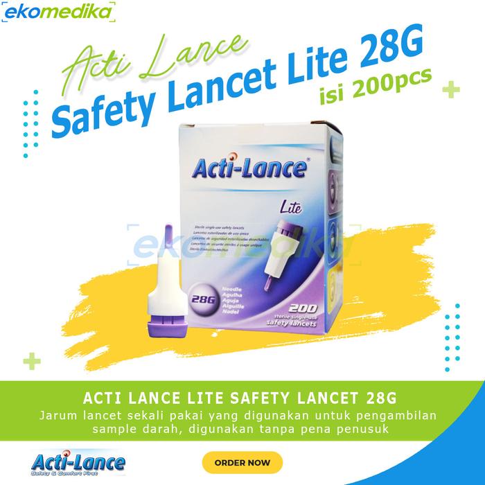 Jual Acti-Lance Lite 28G x 1.5MM Safety Lancet isi 200 Acti Lancet - Jakarta Timur - EKO Medika ...