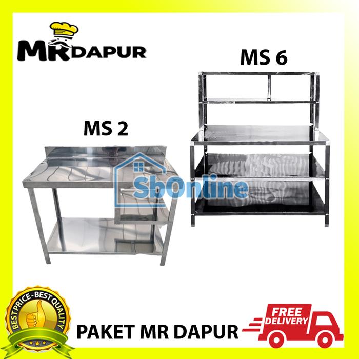 Jual PAKET HEMAT MEJA STAINLESS MR DAPUR MS 6 MS 2 - Jakarta Barat - Global Home Center | Tokopedia