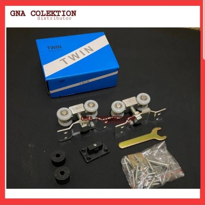 Jual roda pintu sliding roda husky twin roda pintu geser 1set lengkap ...
