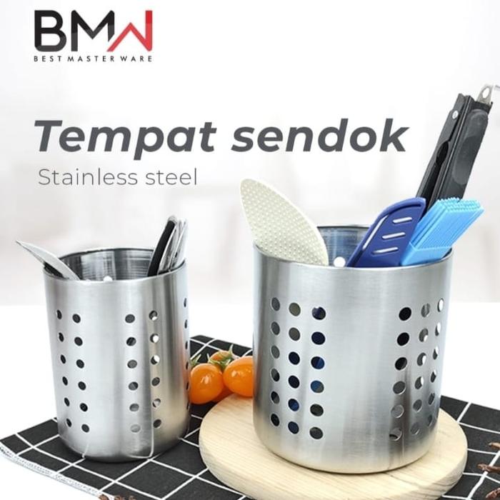 Jual Tempat Sendok Garpu Sumpit Stainless Cutlery Holder Kitchen ...