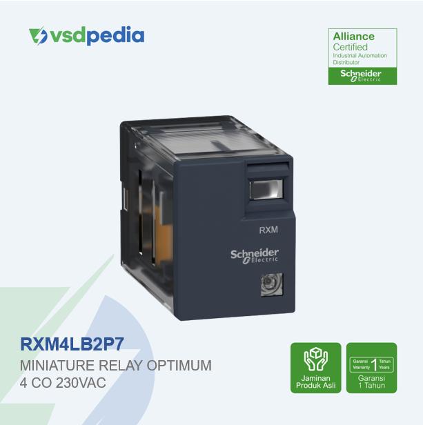Promo Schneider Miniature plug-in relay - Zelio RXM2L - 4 C/O - 23 RXM4LB2P7 - Jakarta Timur ...