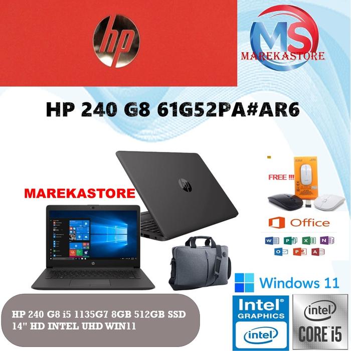 Jual HP 240 G8 i5 1135G7 8GB 512GB SSD 14" HD INTEL UHD WIN11 - Jakarta ...