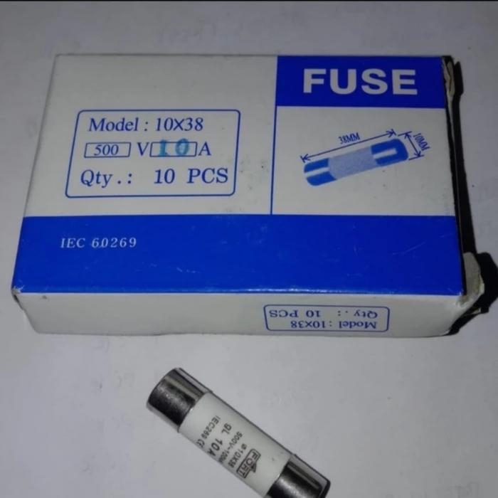Jual FUSE KERAMIK FORT 10x38 gL 10A 500V 100kA IEC269 10×38 10A 500V ...
