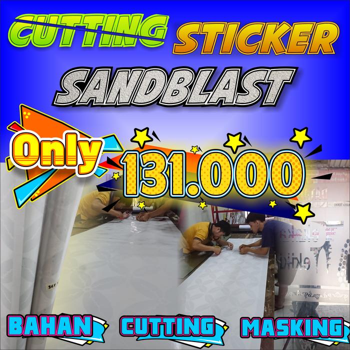 Jual Sticker Sandblast Meteran Cutting+Masking L. Bahan 1,2meter - Kota ...