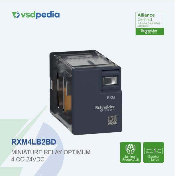 Promo SCHNEIDER MINIATURE RELAY OPTIMUM 4 CO 24 VDC AND RXM4LB2BD - Jakarta Timur - vsdpedia ...