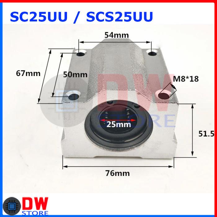 Jual Linear Motion Ball Bearing SCS SC SCS20UU SCS25UU SCS30UU SCS35UU ...