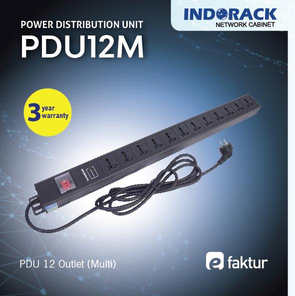 Jual INDORACK - PDU12M Power Distribution Unit 12 Outlet Multi Socket 19" - Kota Surabaya ...