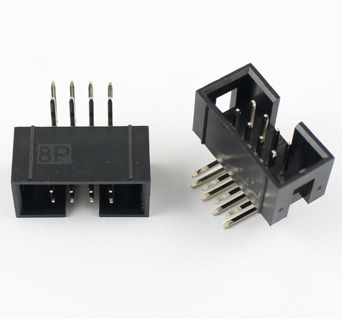 Jual DC3 IDC Box 2x4 8P Male Socket Header 8 Pin Siku Right Angle 2 ...