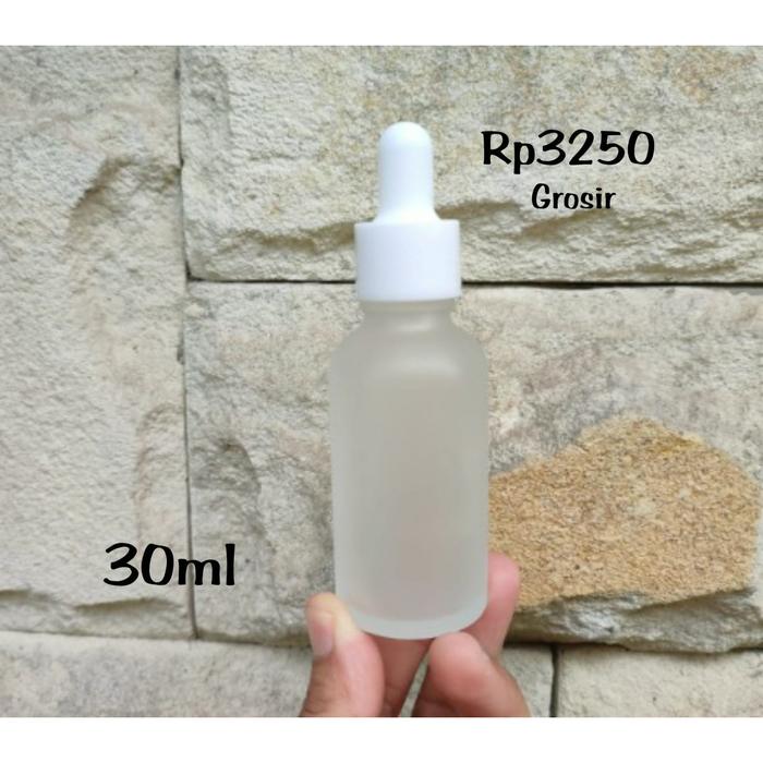 Jual Botol Serum 30ml Botol Kosmetik Pipet Kaca Buram Dop 30ml ...