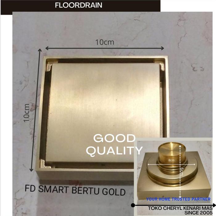 Jual FLOOR DRAIN MINIMALIS SARINGAN GOT DESAIN SMART DRAIN GOLD EMAS ...
