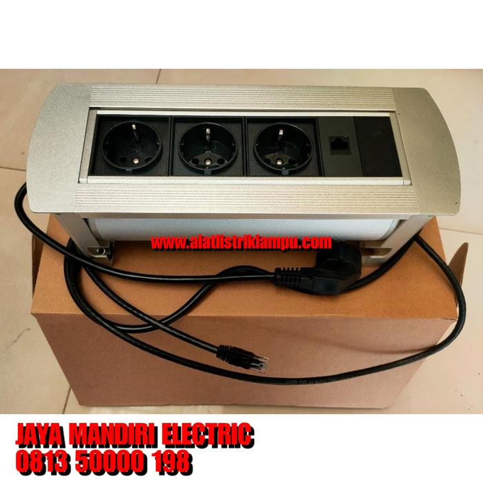 Jual STOP KONTAK MEJA ROTASI MANUAL 3 STOP KONTAK DATA CAT6 STOP LAN ...