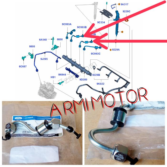 Jual Pipa Injector Ford Ranger 2.2 cc Pipa Commenrail Pipa Solar ...
