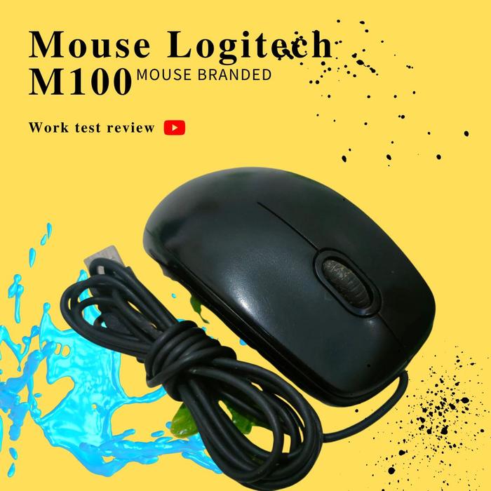 Jual Mouse optik wired Logitech M100 Branded kabel panjang 1.8 meter ...