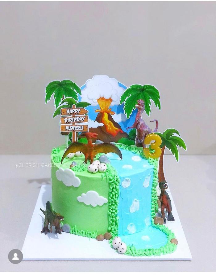 Jual Topper Cake Birthday Hiasan Kue Ulang Tahun - Merapi Kelapa Dino ...