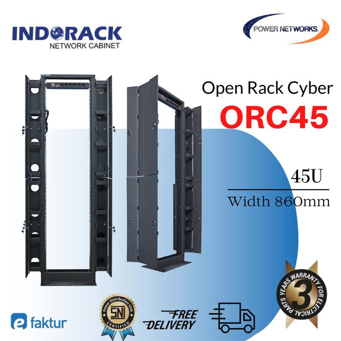 Jual INDORACK OPEN RACK CYBER ORC45 RAK SERVER 45U With Management ...