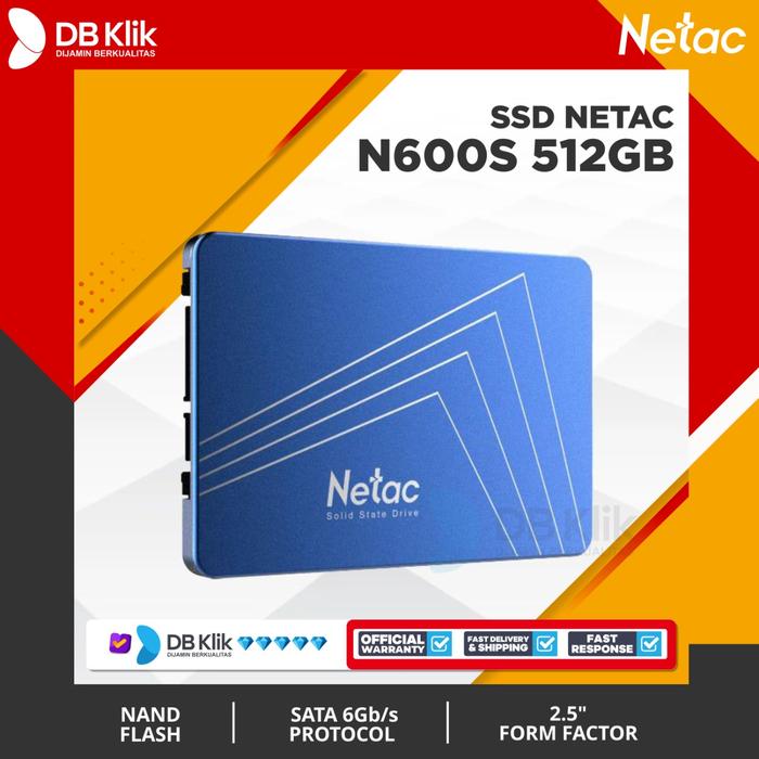 SSD NETAC N600S 512GB 2.5" SATA III - NETAC SSD 512GB N600S 2.5" SATA