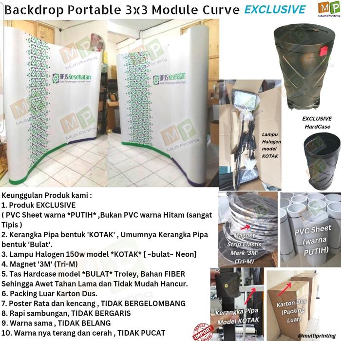 Jual Backwall 3x3 lengkung-Backdrop Portable 3x3 Curve-Backwall Spyder ...