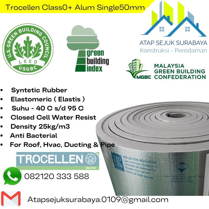 Jual Insulasi Thermal Foam Alumunium Single Side Trocellen Pro 50mm ...