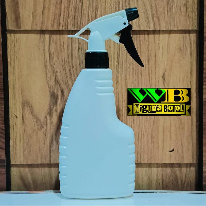 Jual Botol Spray 450ml Slim PET / Botol PET 450ml Slim Putih Tutup ...